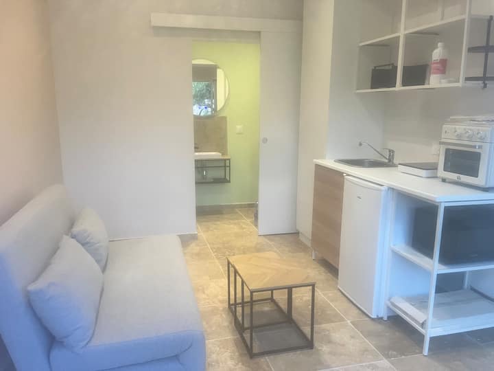 Studio Aménagé Avec Extérieur - Saint-Laurent-des-Arbres