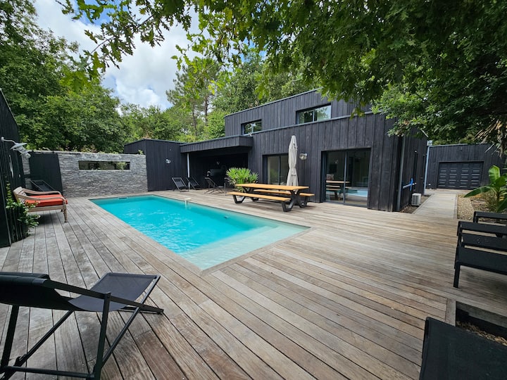 Villa Darchitecte, Piscine Chauffée & Forêt - Andernos-les-Bains
