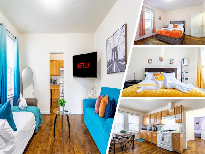 2br Apt|free Pkng| Netflix| Nj Train| Pets |6 Pple - Newark, NJ