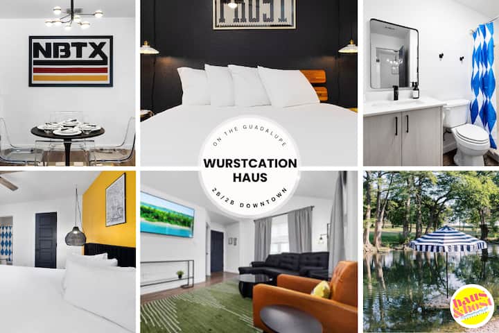 Wurstcation Haus | Nbtx Inspo | 2b/2b Riverfront - New Braunfels, TX