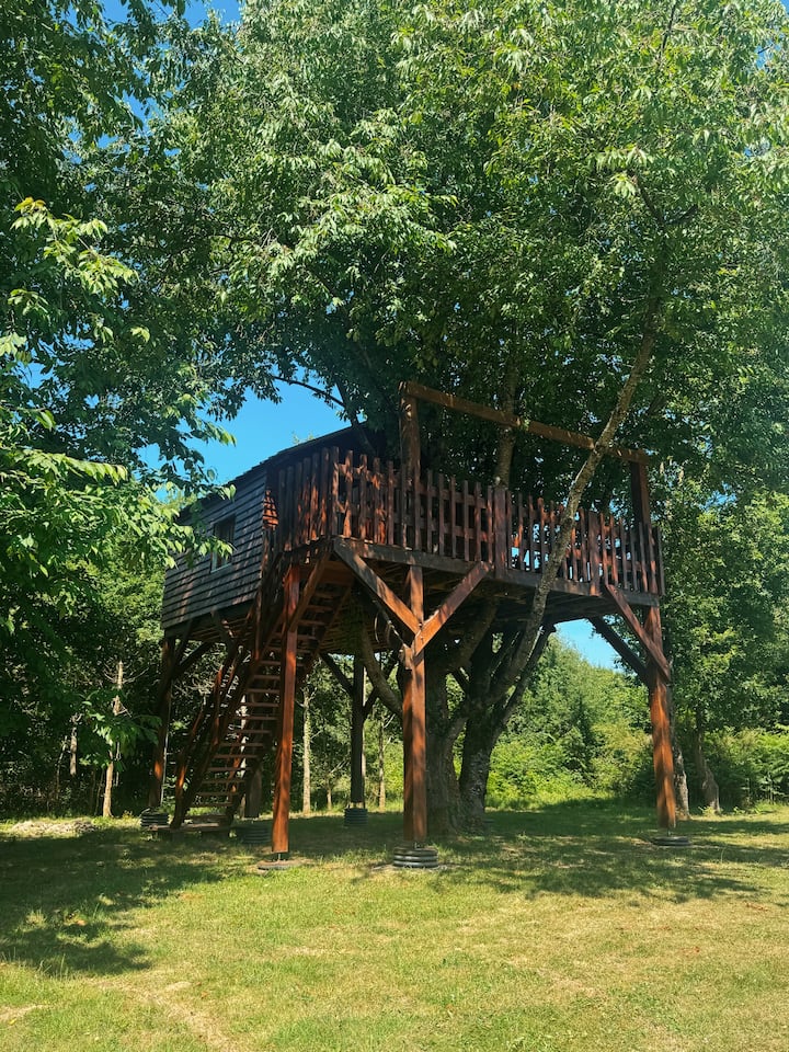 Cabane Perchée Rustique Au Cœur Des Bois - Sarthe
