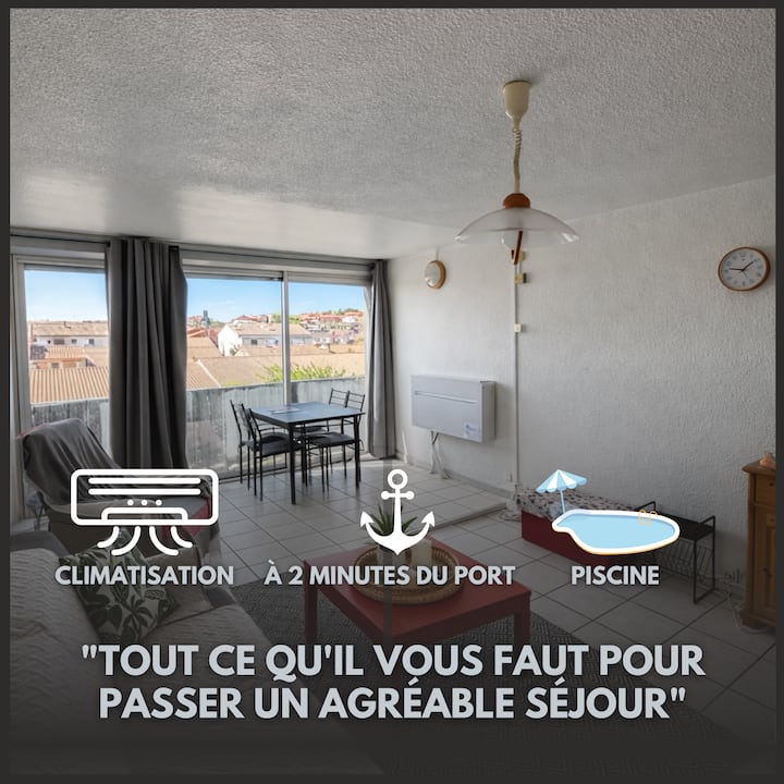 "Grand Sud" •Climatisation•piscine•parking By Lcg - Gruissan