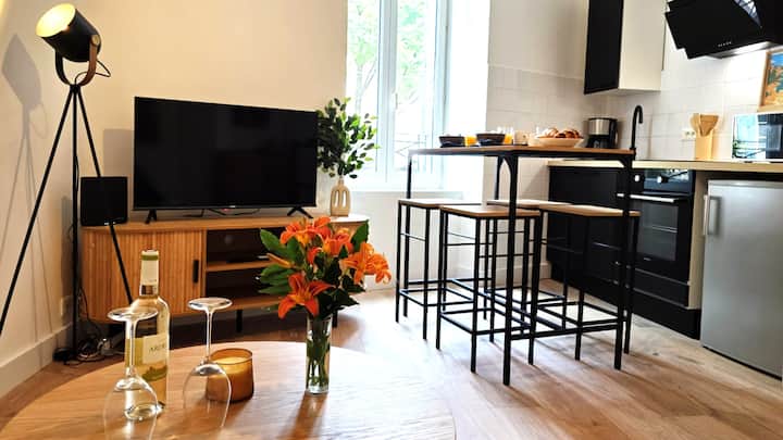 Nouveau ! T2 Cosy Centre Ville Clim & Wifi - Aubenas