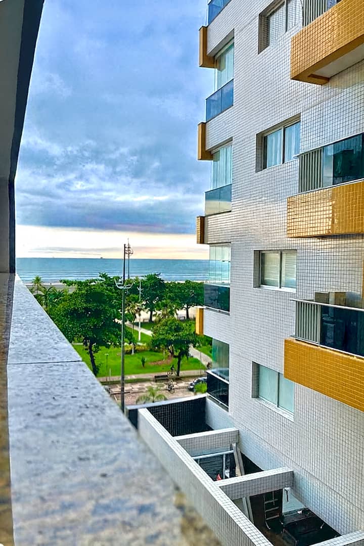 Apto Vista Mar | 90mts Da Areia | Garagem | Wifi - Santos State
