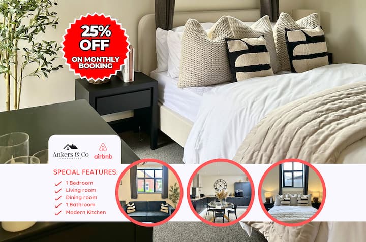 1br Flat| Instant Book| Monthly Discount: 25% Off - Matlock