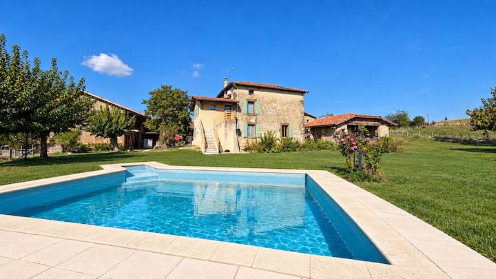 Corps De Ferme Rénové Avec Piscine - 10 Couchages - Hauterives