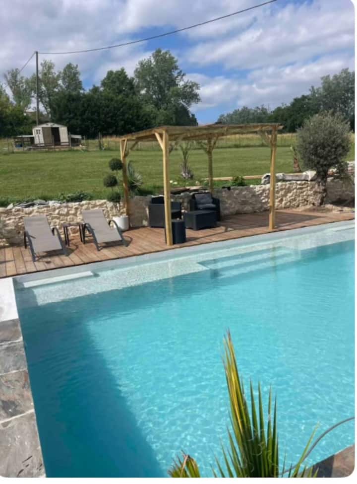 Villa Piscine à La Campagne - Sainte-Foy-la-Grande