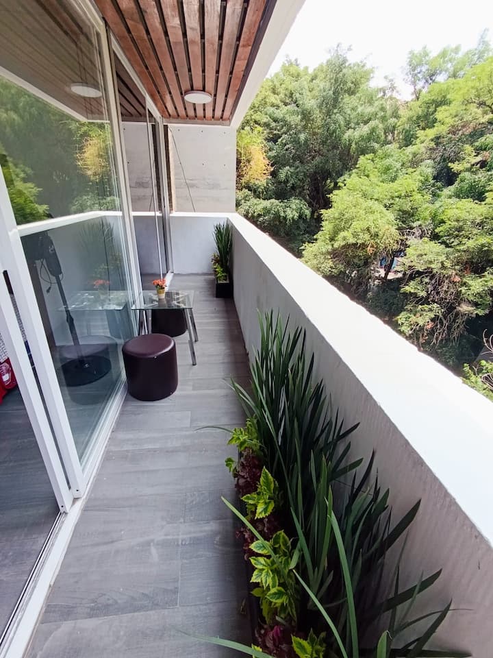 Acogedor Departamento Con Terraza En La Condesa - Mexico City
