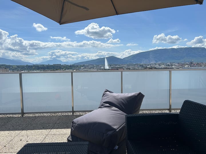 Modern, Central 2bed + Rooftop - Genève