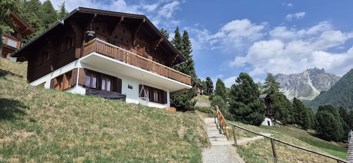 Chalet St Luc Avec Vue Sur Le Cervin/ Calme Alpin - Zinal