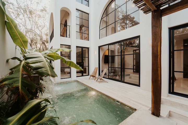New Villa Viento 4br/8pp Private Pool Rooftop - Tulum