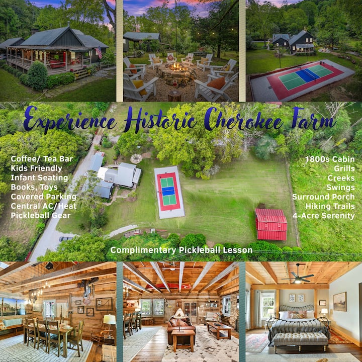 Serene Historic Cabin Private|swing|creeks|firepit - Dahlonega, GA