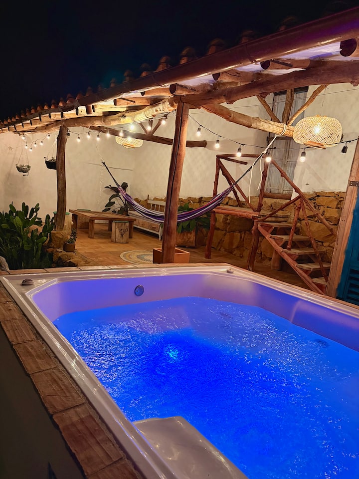 Casa Colonial Tranquila Con Jacuzzi - Barichara