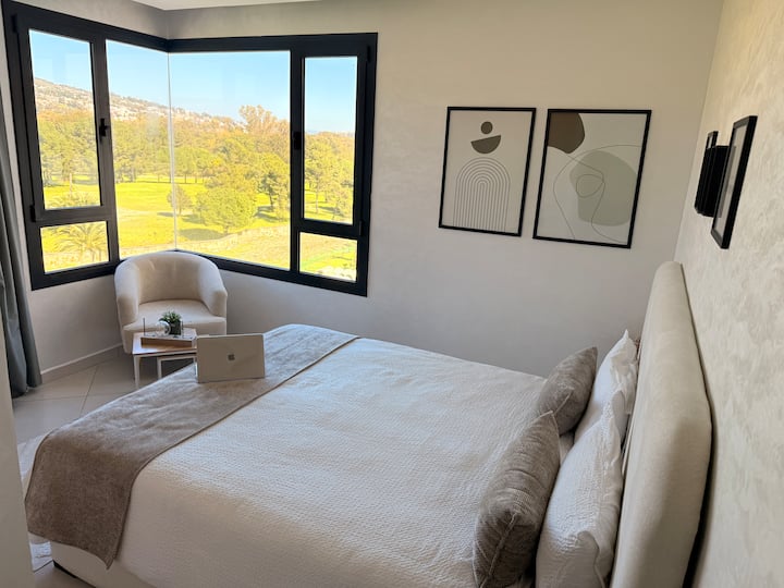 Appart Luxe 3 Ch Vue Golf Chauffage Central - Tangier