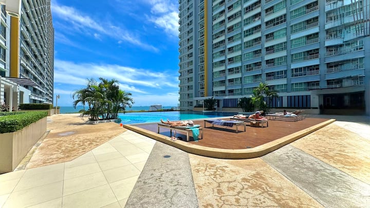 #5lumpini Seaview/中天海滩/一居室b栋/配套齐全/预订前先咨询/中文房东 - Pattaja