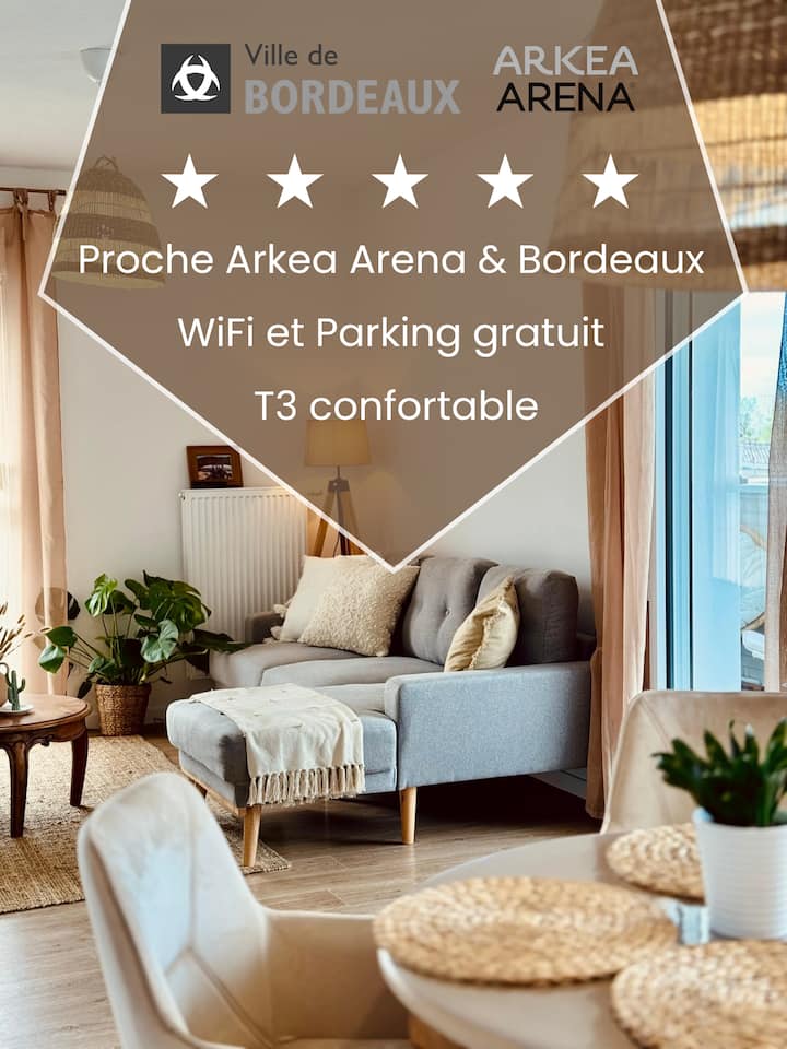 T3 Neuf Confortable Terrasses Proche Arkea Arena - Floirac
