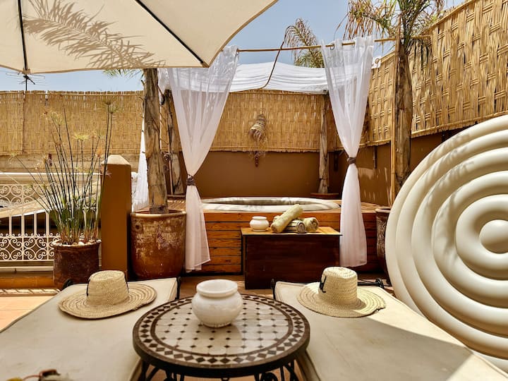 Riad Abyad Breakfast Jacuzzi Chauffer Private - Marrakech