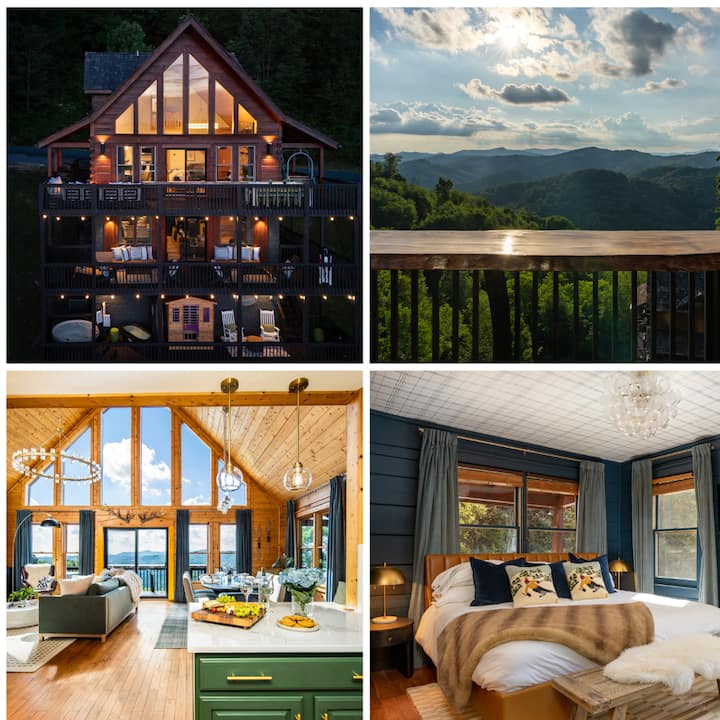Epic View Chalet | Hot Tub, Sauna & Game Room - North Carolina
