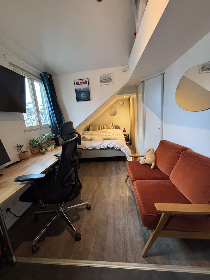 Studio Climatisé Sous Les Toits De Paris - France
