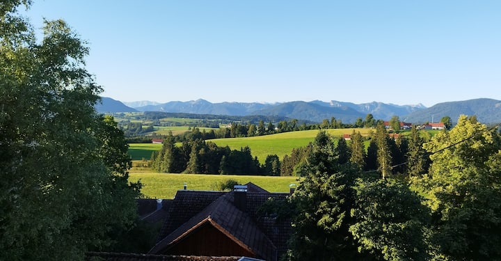 Helle Ferienwohnung Mit  Bergblick & Südbalkon - Bad Bayersoien