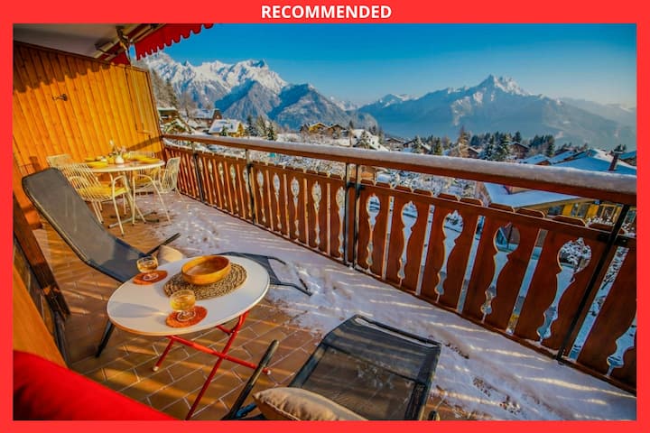 Chalet Capricorne Vue Montagne | Balcon - Leysin
