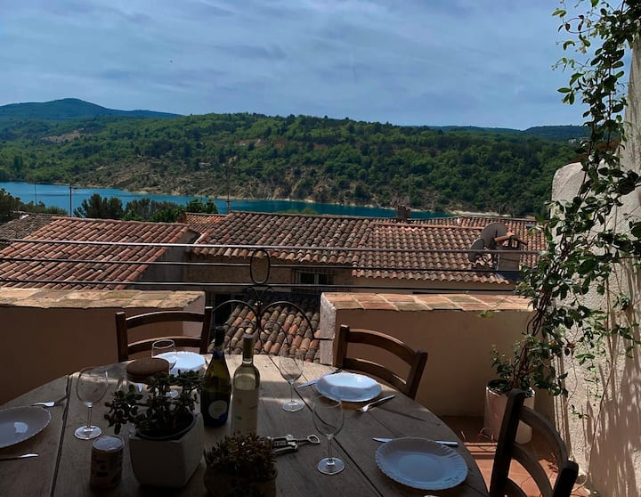 Charmant Vue Lac Avec Terrasse - "Moana" - Bauduen