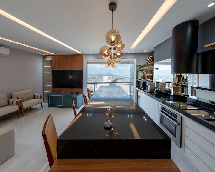 Apartamento Luxuoso Vista Mar Condomínio Unlimited - Santos