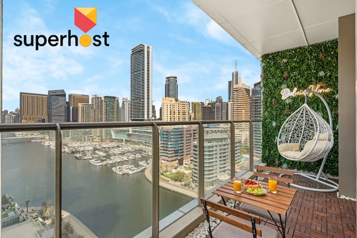 Lux: Dubai Eye & Canal View - 1br Pool&gym - Dubaï