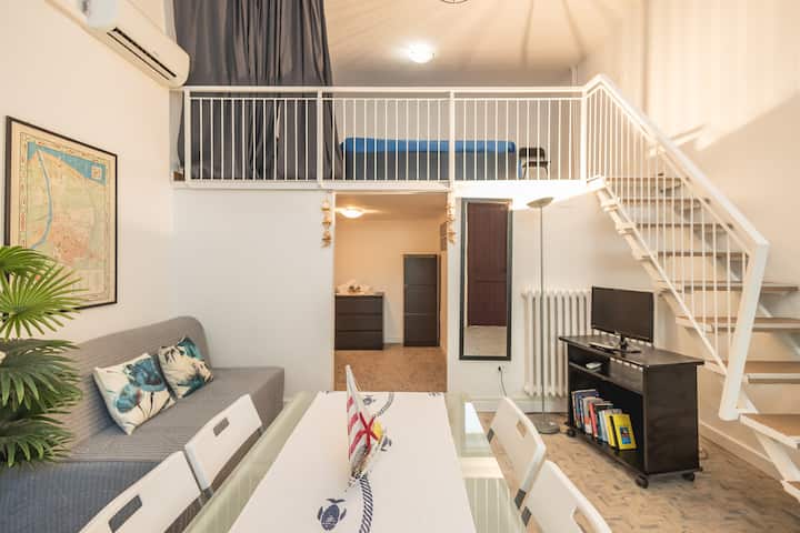 [Blu Mare Loft] 1 Min Pour Plage -Parking-wifi - Rimini