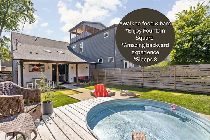 Stylish Fountain Sq 3br| Walk2shops| Pool | Games - Christian Park Indianapolis