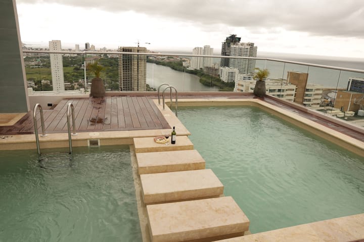 Depto. Con Piscina• Ducha Caliente• 1 Cuadra-beach - Cartagena de Indias