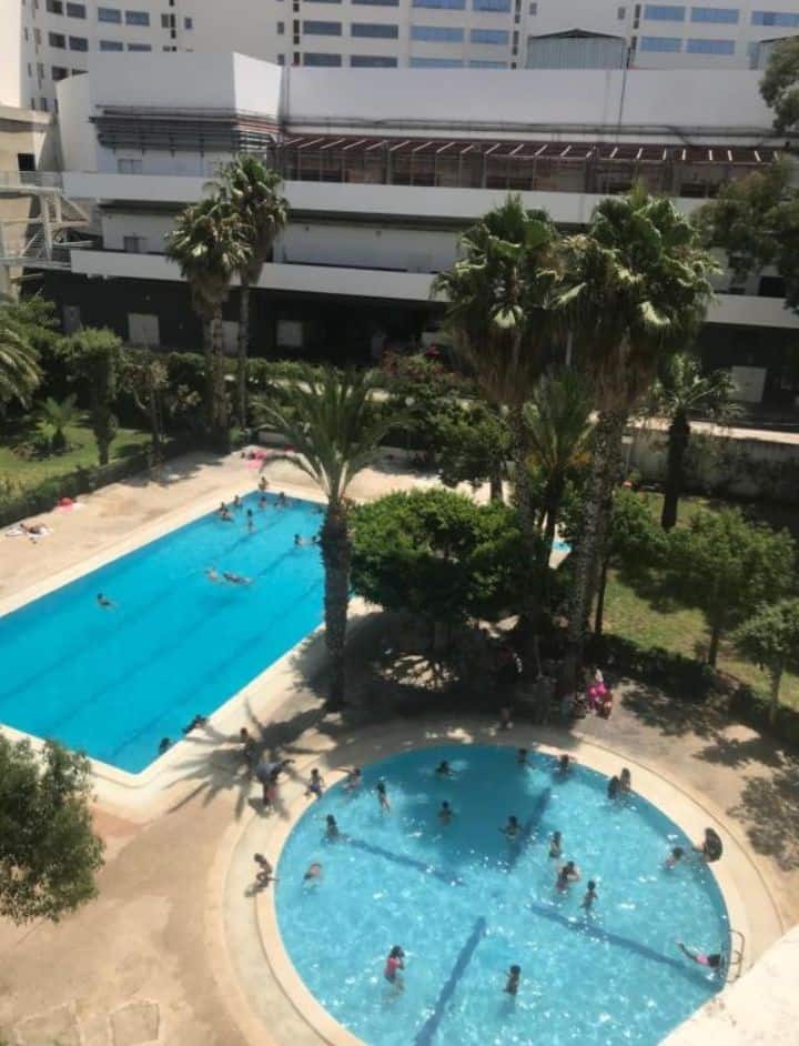 Apt Familial Pieds Dans Piscine - 3min Plage & Tgv - Tanger