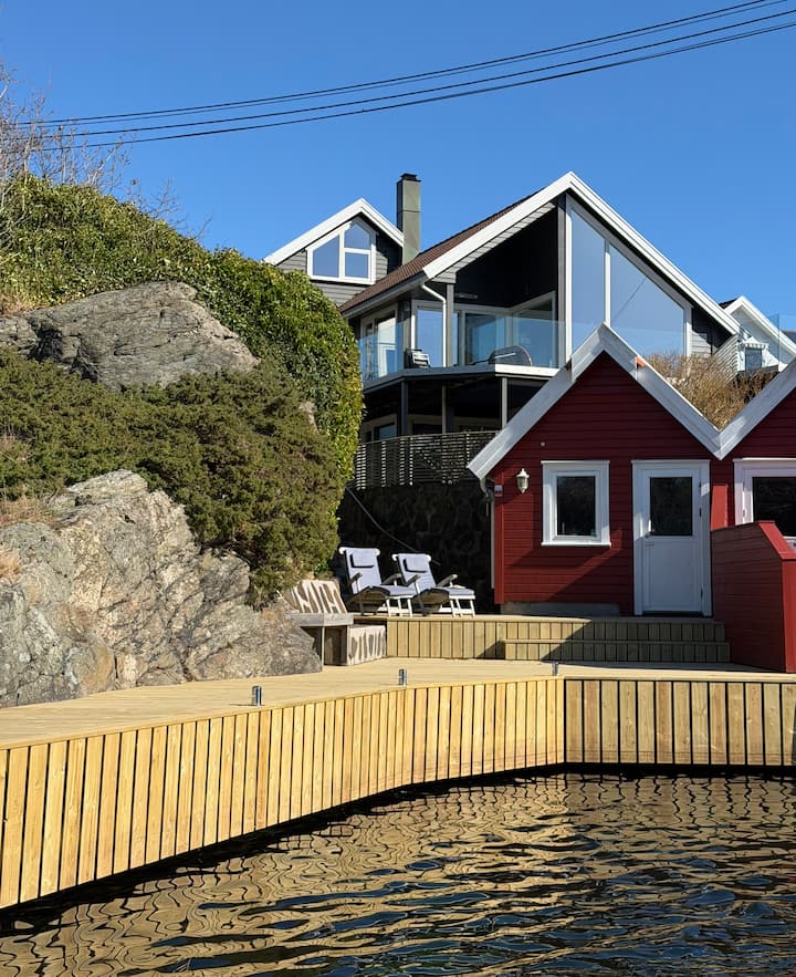 Sjøperlen – Familiehus Med Brygge Og Badstue - Norwegia