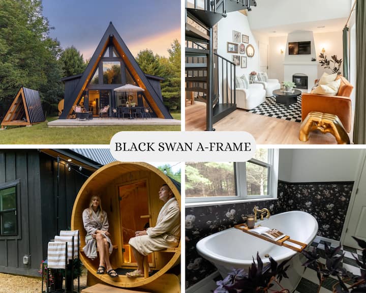 Black Swan A-frame With Barrel Sauna. New Build! - Mississippi