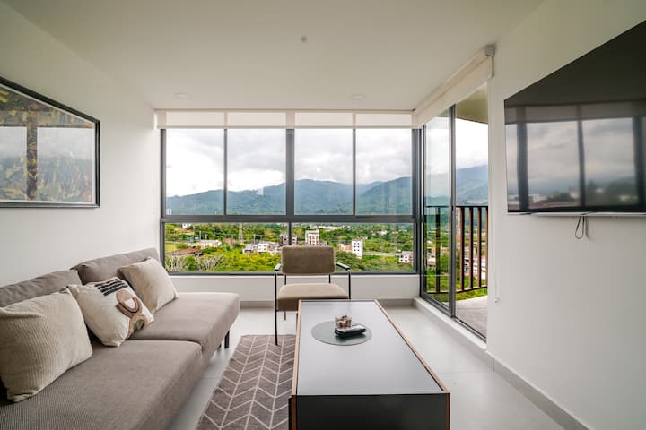 Top Floor15th|pool|queen| Mountains View |Parking| - Calarcá