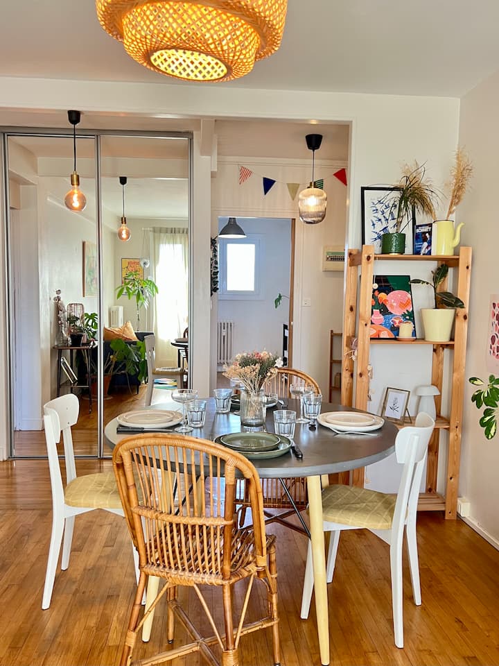 Le Kerangal - 2 Chambres - Stationnement Gratuit - 렌