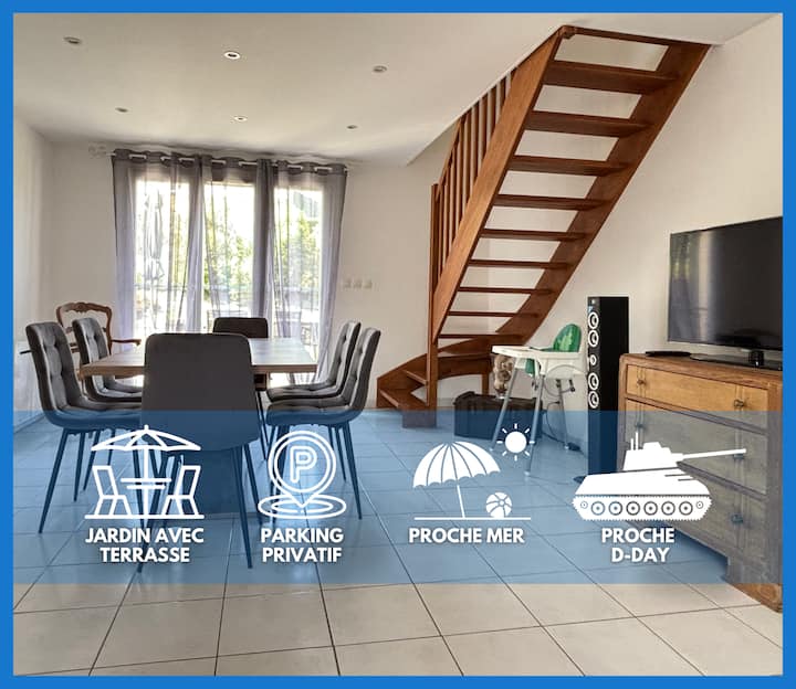 Jolie Colombe: Jardin à 5mn Mer Proche Omaha Beach - Port-en-Bessin