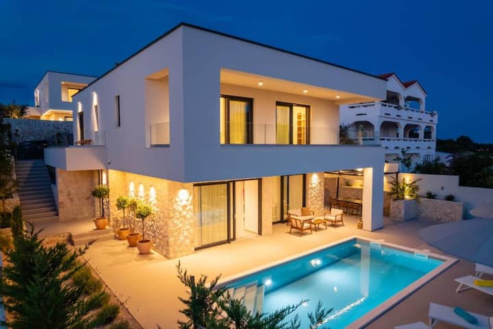 Villa Sempreviva - Pool, Jacuzzi, Sauna & Gym - Novalja