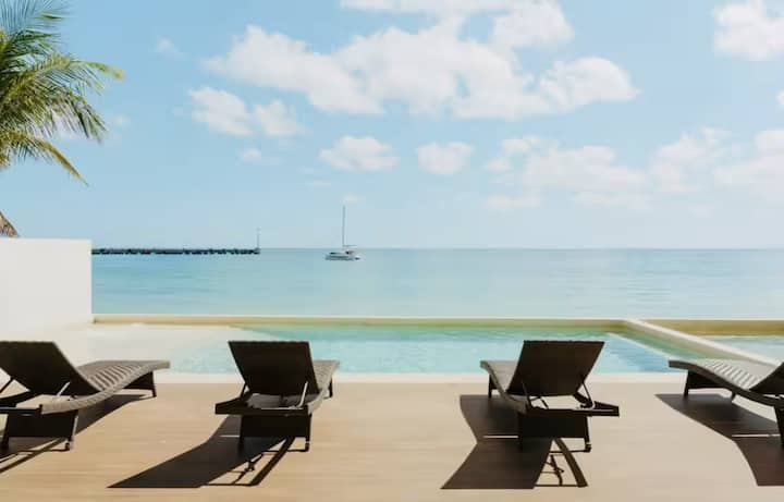Hermoso Depto Con Playa Puerto Morelos - Puerto Morelos