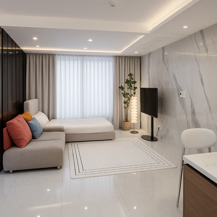 강남(퀸사이즈침대2개)남부터미널역 하이앤드레지던스 27평형 가족숙소 - ソウル