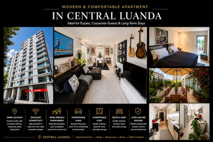 Premium Luanda | Fast Wifi | Ac | Lift | Terrace - Angola