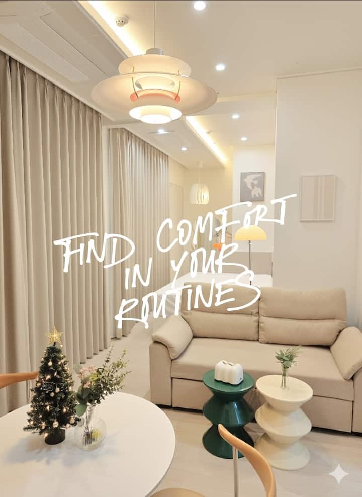 [오픈특가] 해운대 도보3분| 오션뷰|침대&소파베드·테라스2·세탁건조기·풀옵션·넷플릭스| - Busan