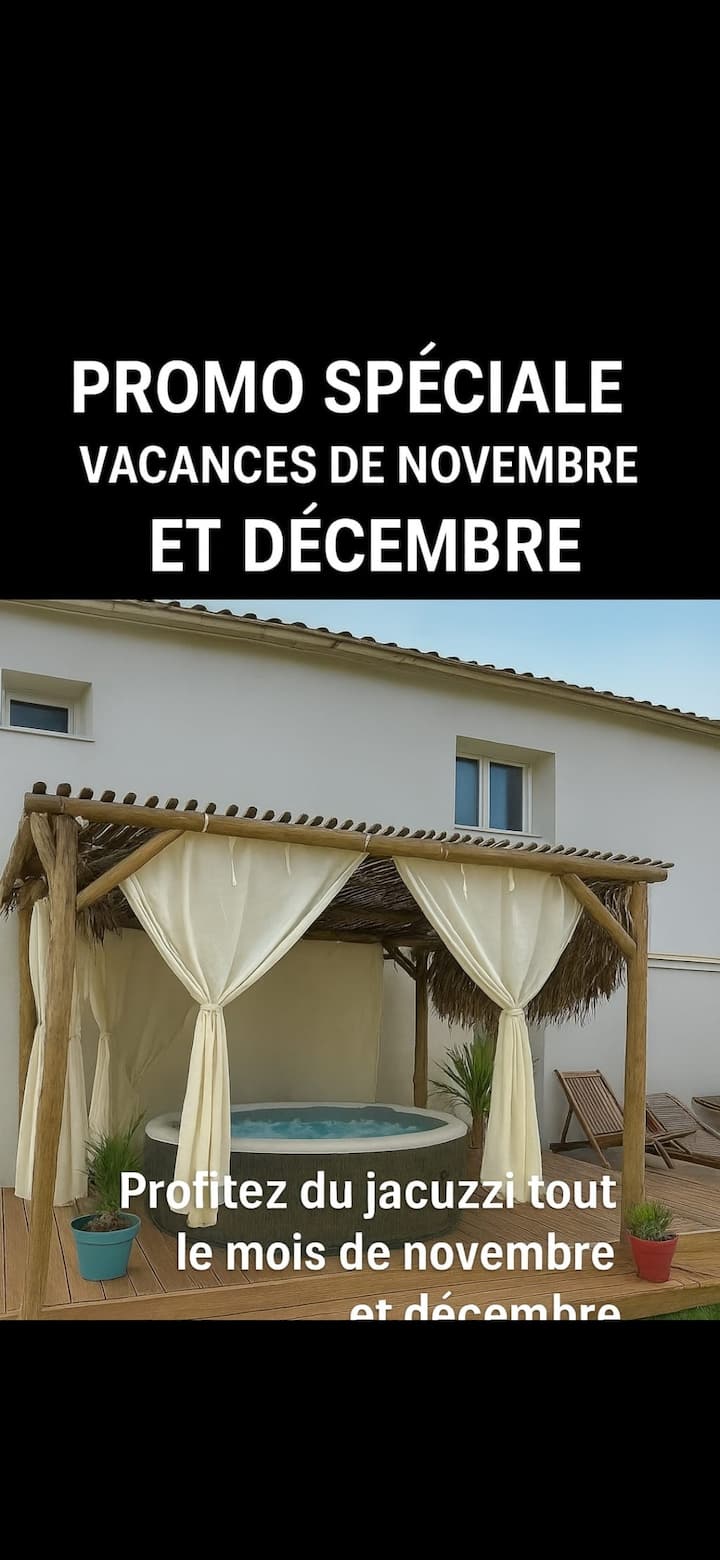 "La Villa D'aqui" Cosy  Avec Piscine & Jacuzzi - Béziers