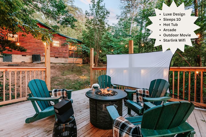 Gilded Willow Stays - Cozy King Cabin W/hot Tub - Douglas Lake, TN