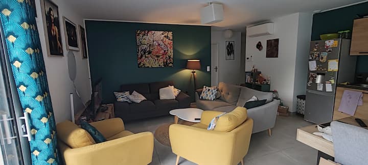Beau T3 Climatisé Avec Garage Au Calme Absolu - Orange