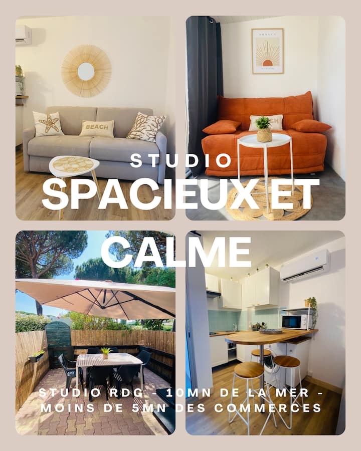 Grand Studio 27m² - Clim & Parking - Mer à Pied - La Grande-Motte