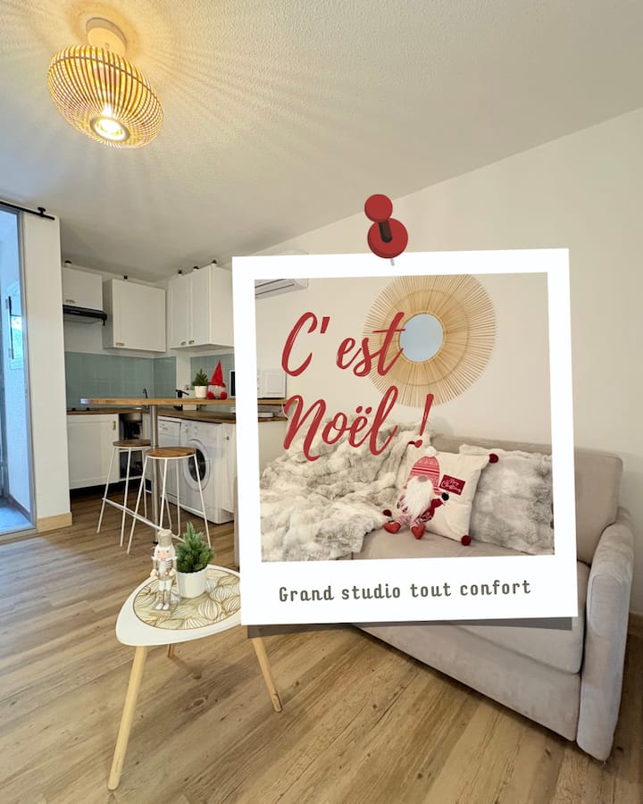 Studio Cocooning Noël – Plage & Confort - La Grande-Motte