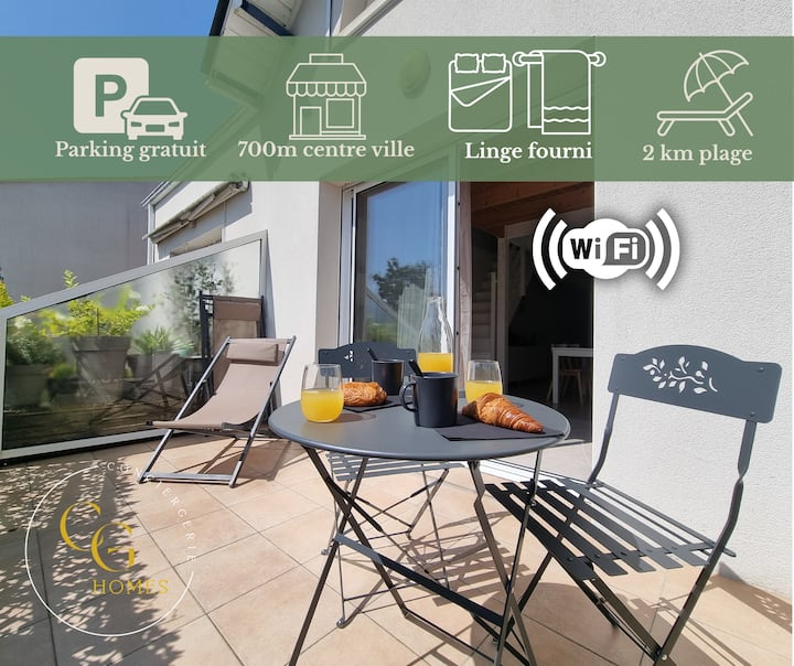 Cap Surf *Beau Duplex* Centre Ville à Pied* Wifi - Saint-Jean-de-Monts