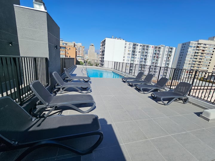 Depto. Santiago Centro Piscina Habilitada - Santiago (Chile)