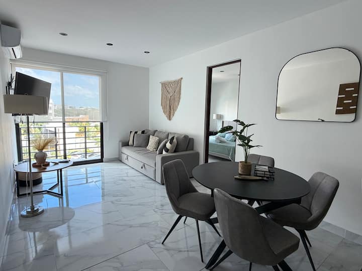 New Chic & Modern Apt In Ombu Cancun + Pool + Bbq - Cancún